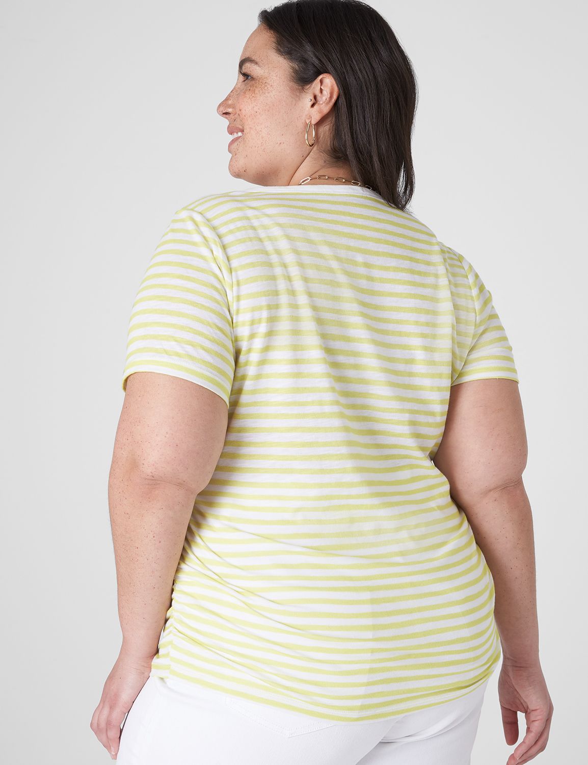 Classic Short Sleeve Vee Neck Side | LaneBryant