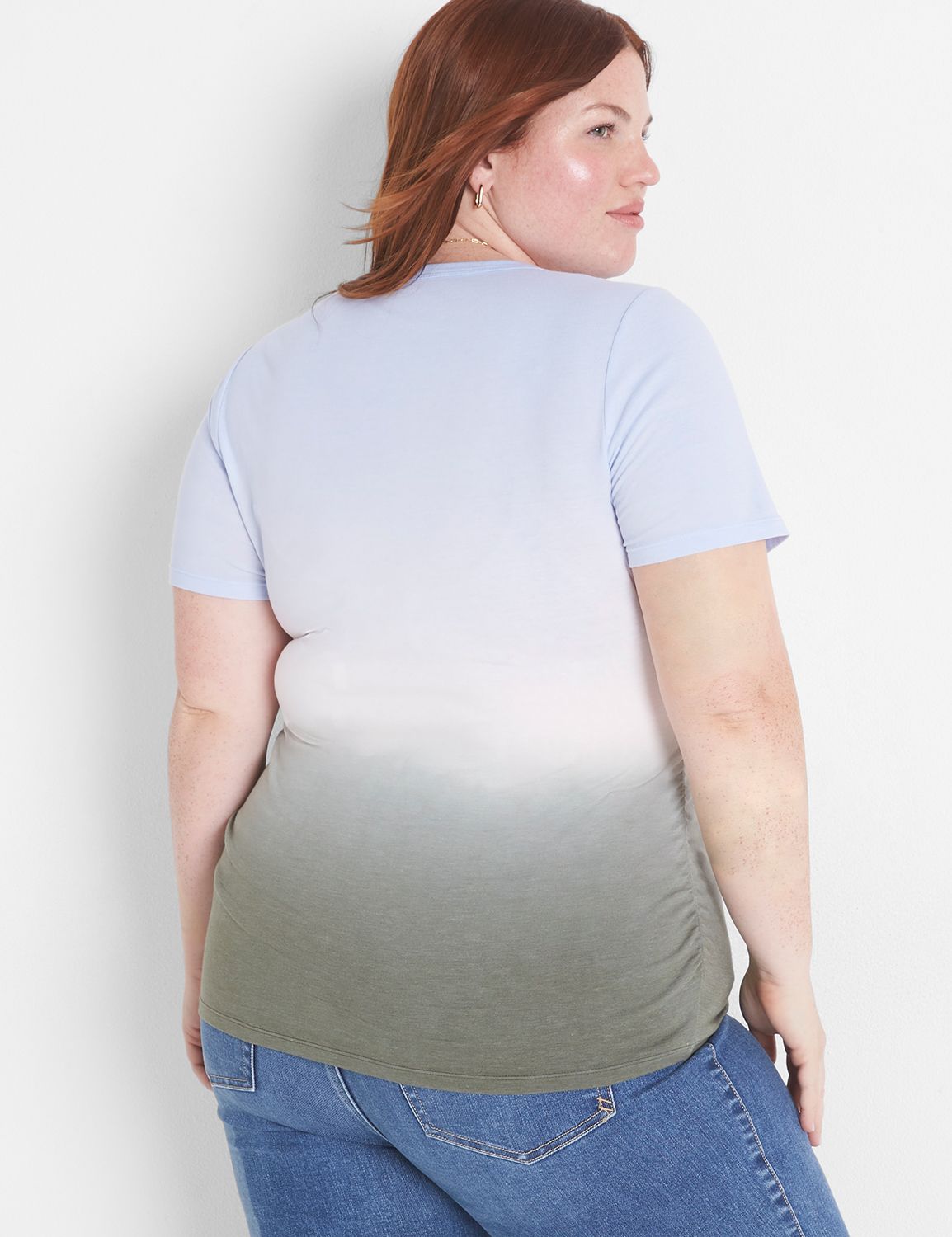 Classic Short Sleeve Vee Neck Side | LaneBryant