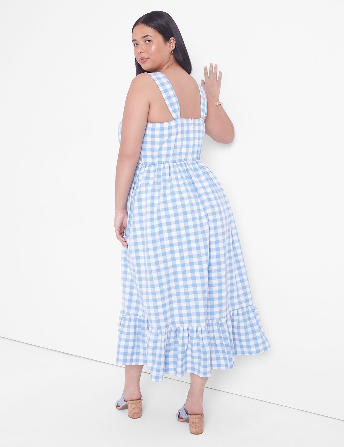 Sleeveless Square Neck Flounce Hem | LaneBryant