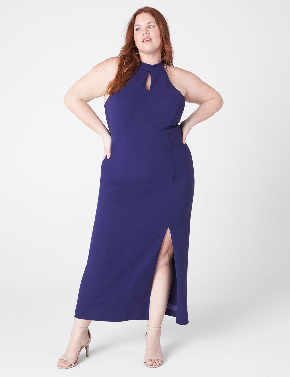 Halter-Front Keyhole Maxi Dress | LaneBryant