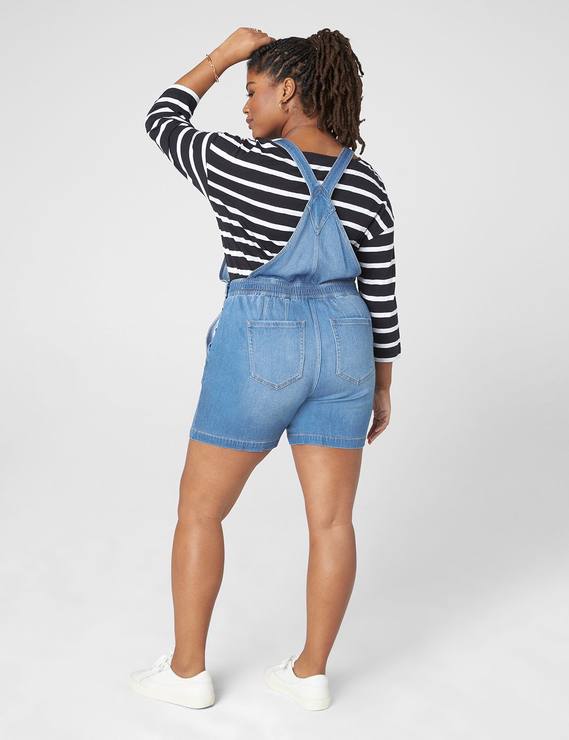 Denim Overalls Shorts