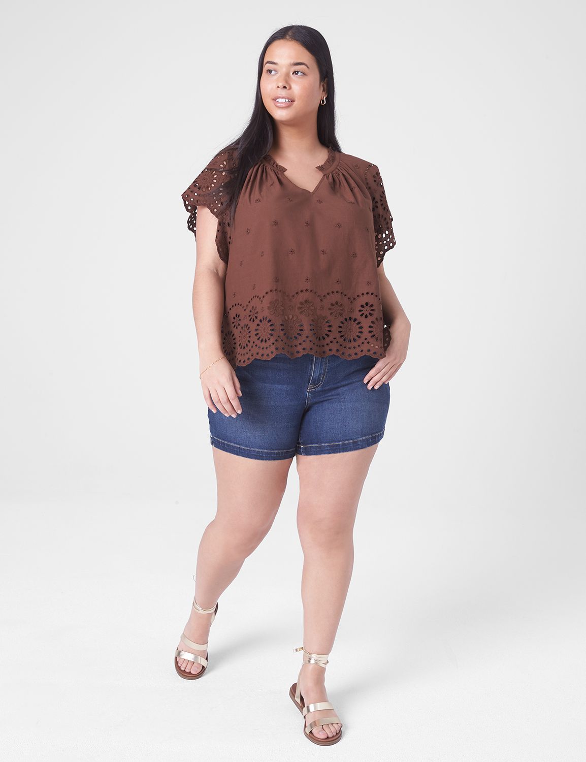 SIGNATURE MID RISE SHORT- JACK ROSE | LaneBryant