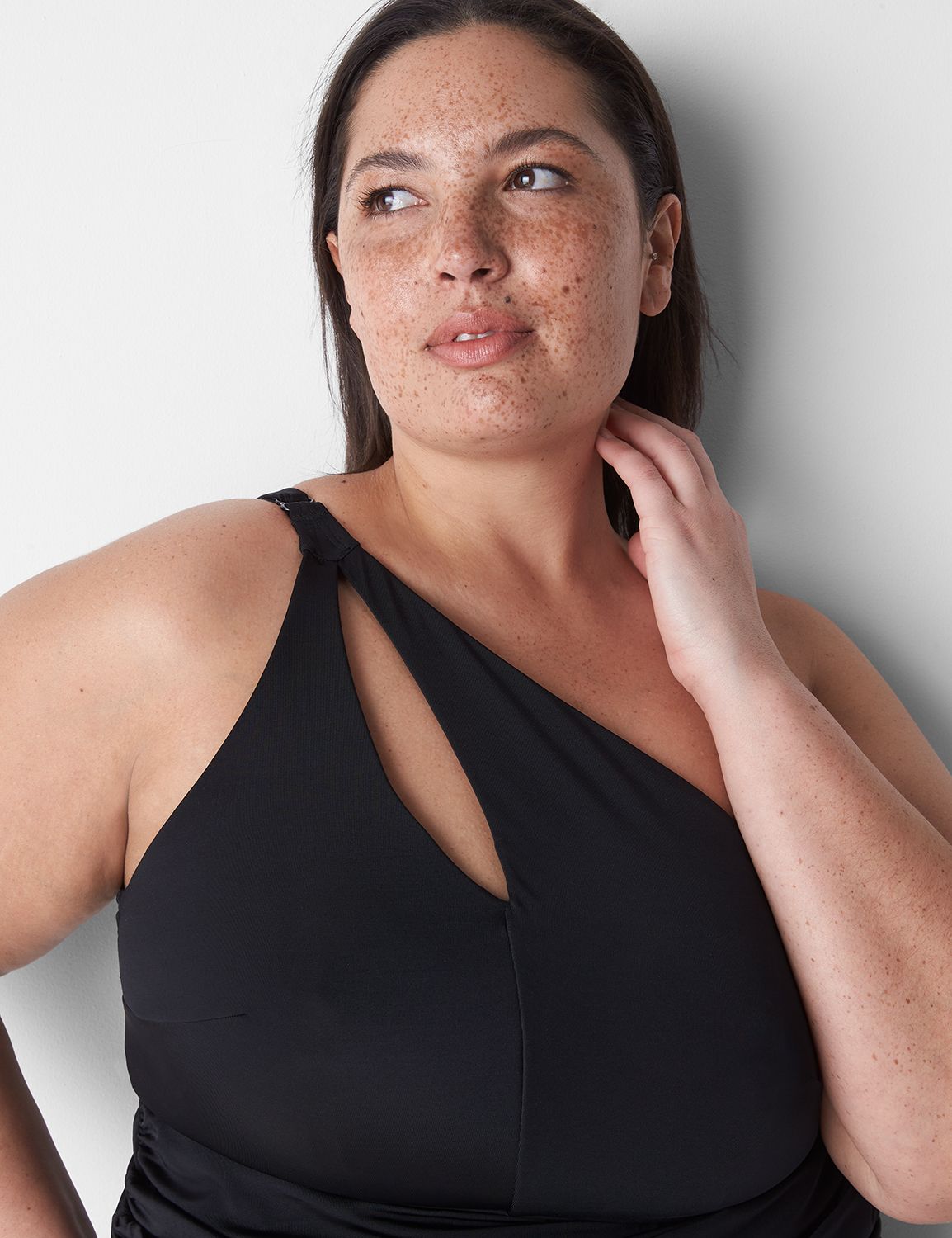 Plus Size | NW Keyhole One shoulder Tankini 113 | LaneBryant