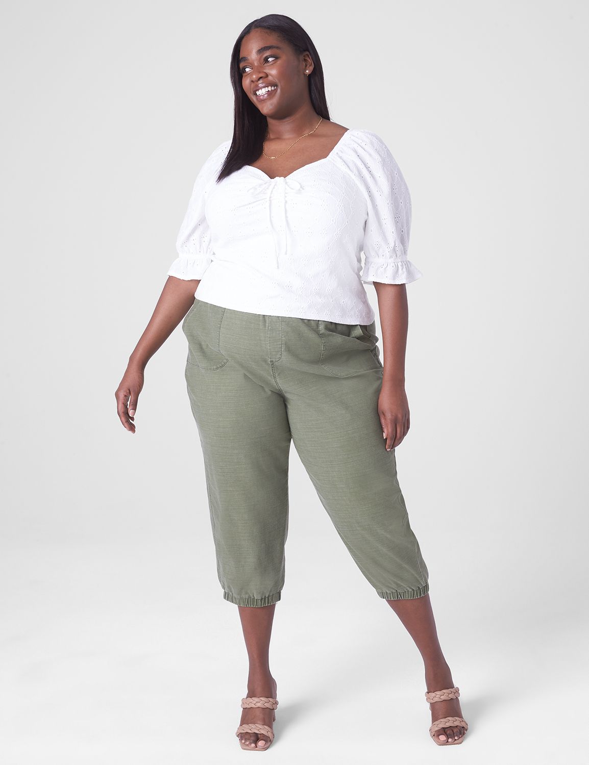 Casual Pullon Crop w/ Soft Elastic | LaneBryant