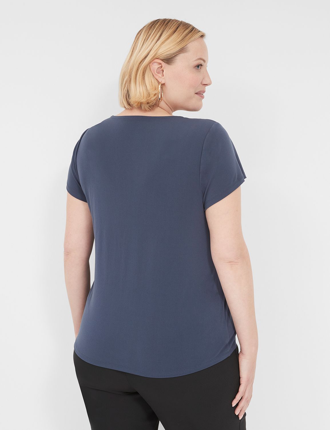 Cap Sleeve Dolman VNeck Matte Jerse | LaneBryant
