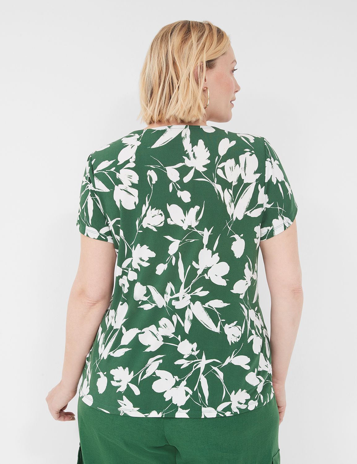 Cap Sleeve Dolman VNeck Matte Jerse | LaneBryant