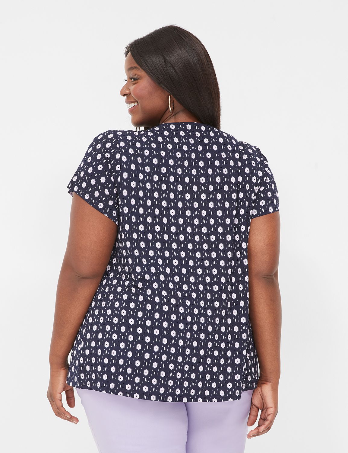 Cap Sleeve Dolman VNeck Matte Jerse | LaneBryant