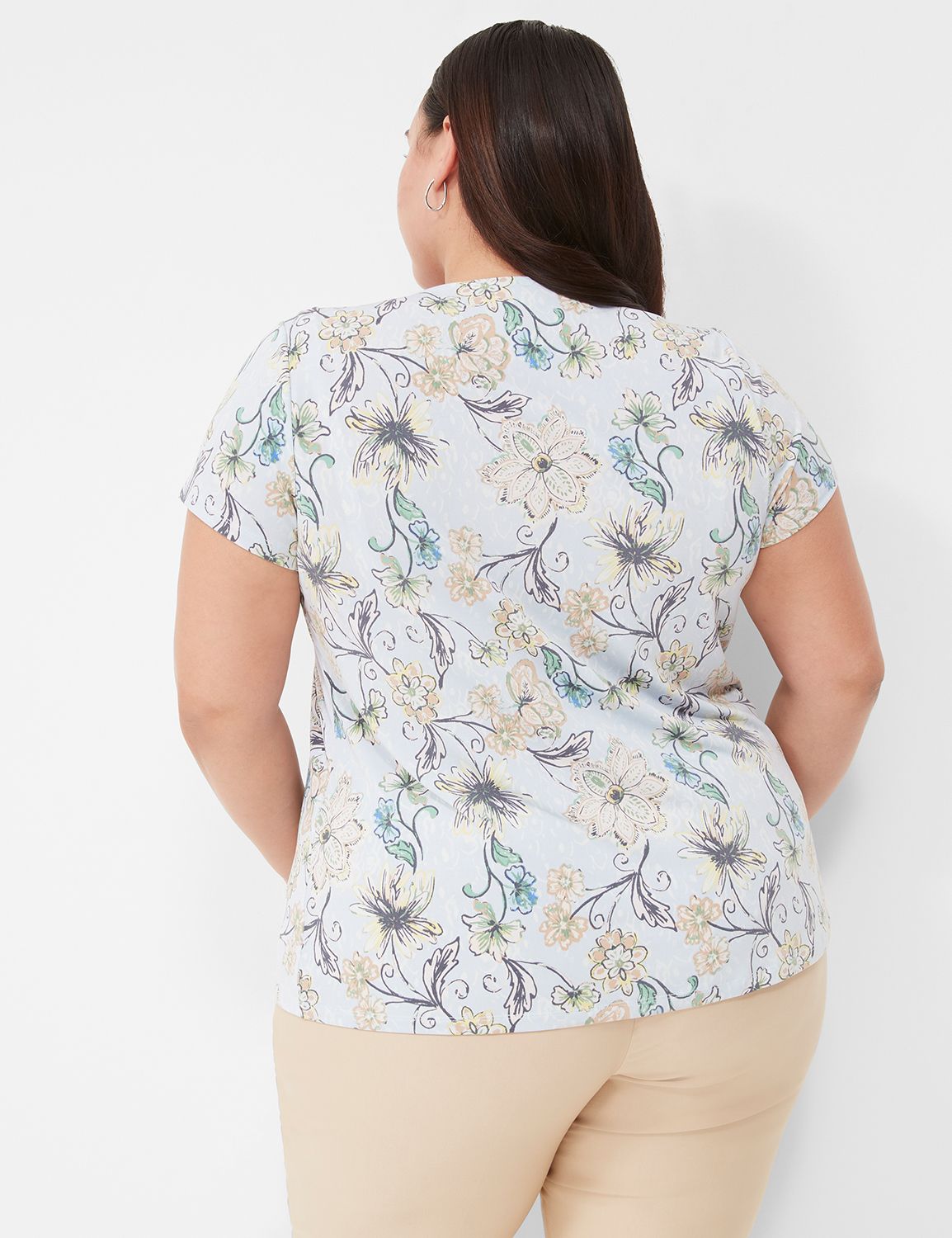 Cap Sleeve Dolman VNeck Matte Jerse | LaneBryant