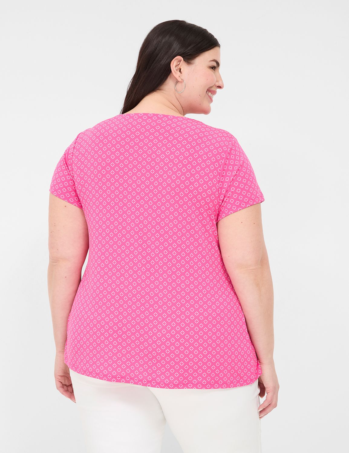 Cap Sleeve Dolman VNeck Matte Jerse | LaneBryant