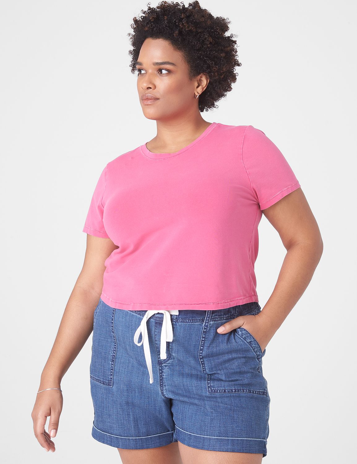 Fitted Washed Tee 1132395 | LaneBryant