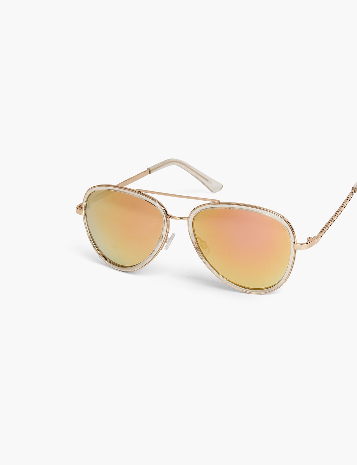 Clear Outlined Avaitor with Mirrore | LaneBryant