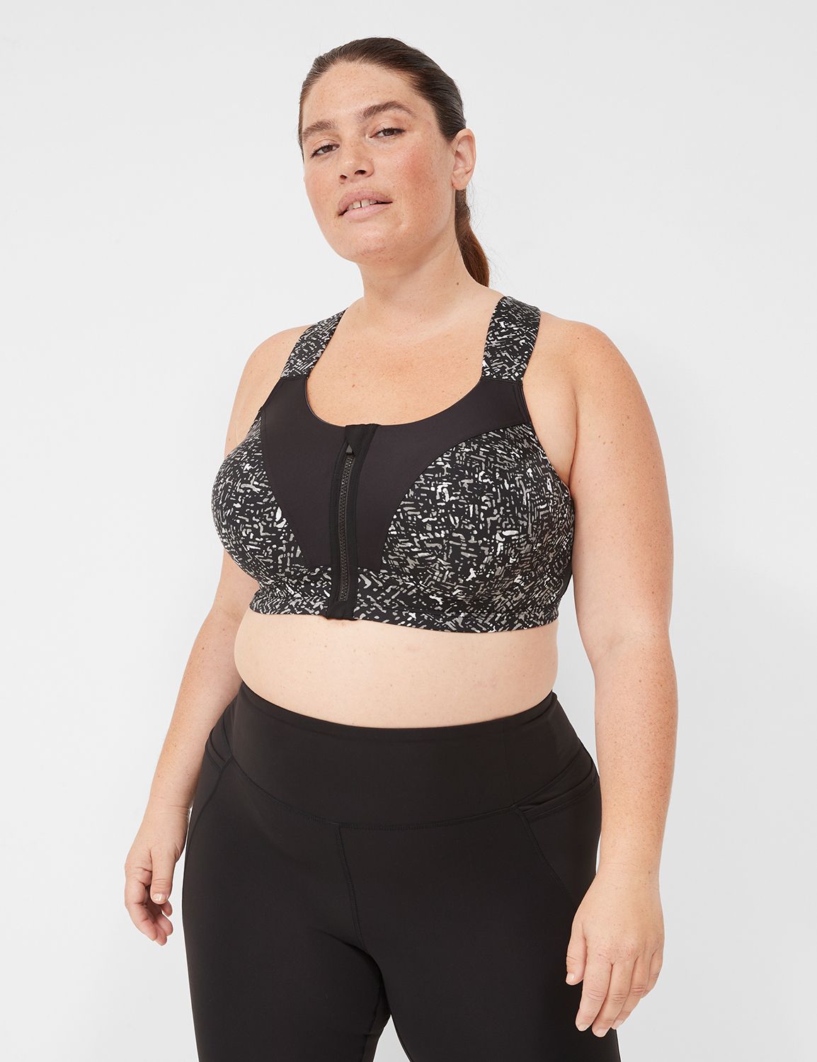 Max Support Comfort Zip Front Sport | LaneBryant