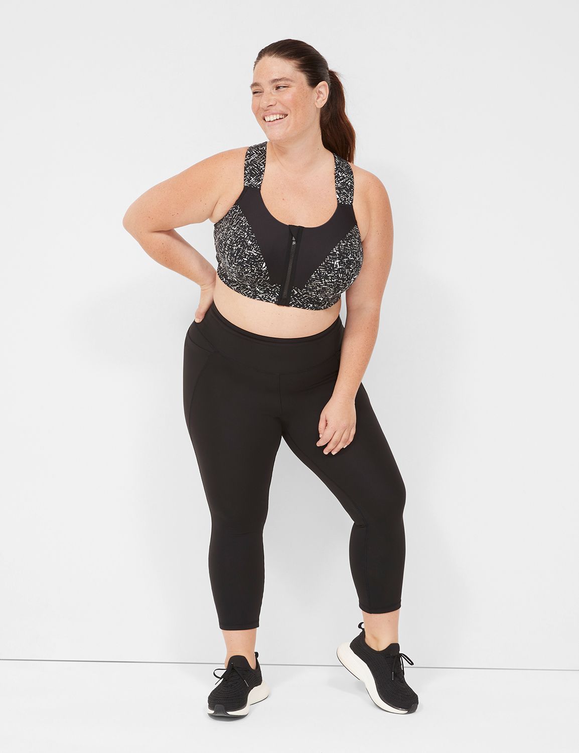Max Support Comfort Zip Front Sport | LaneBryant
