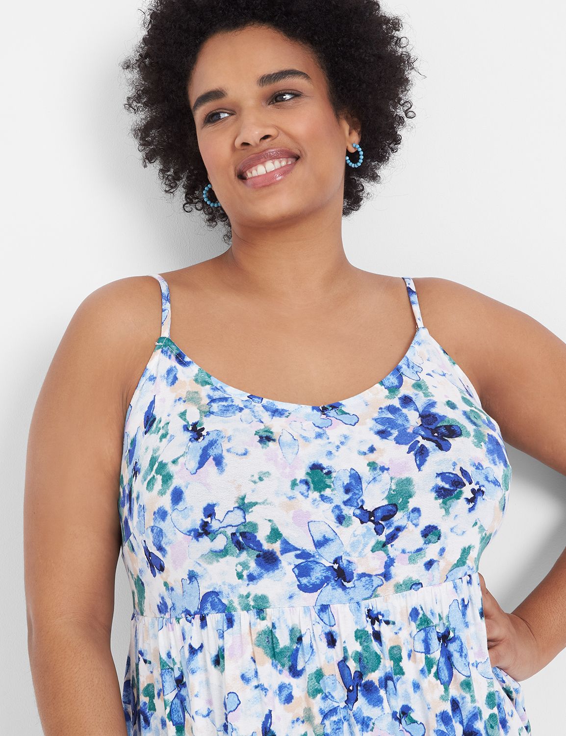 Cami V-Neck Tiered Maxi Dress