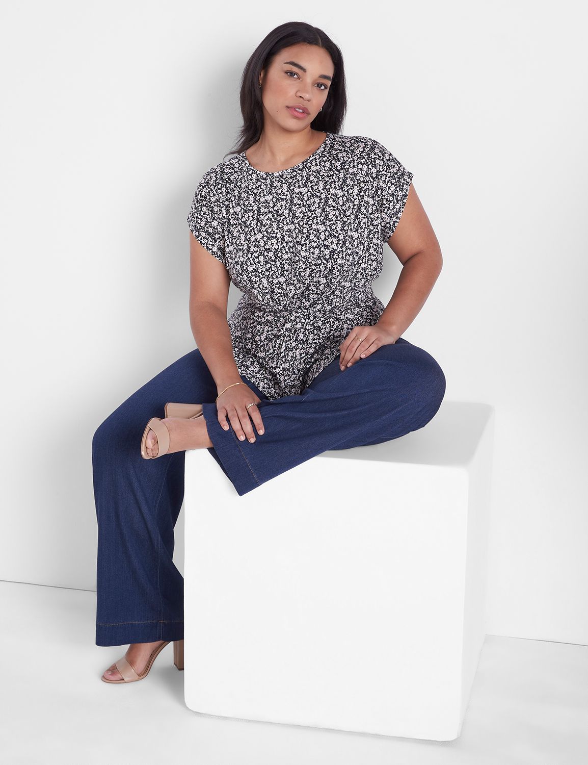 Classic Cap Dolman Sleeve Crew Neck