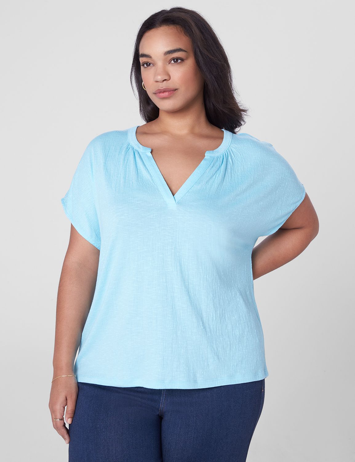 Classic Short Sleeve Notch Neck Tee