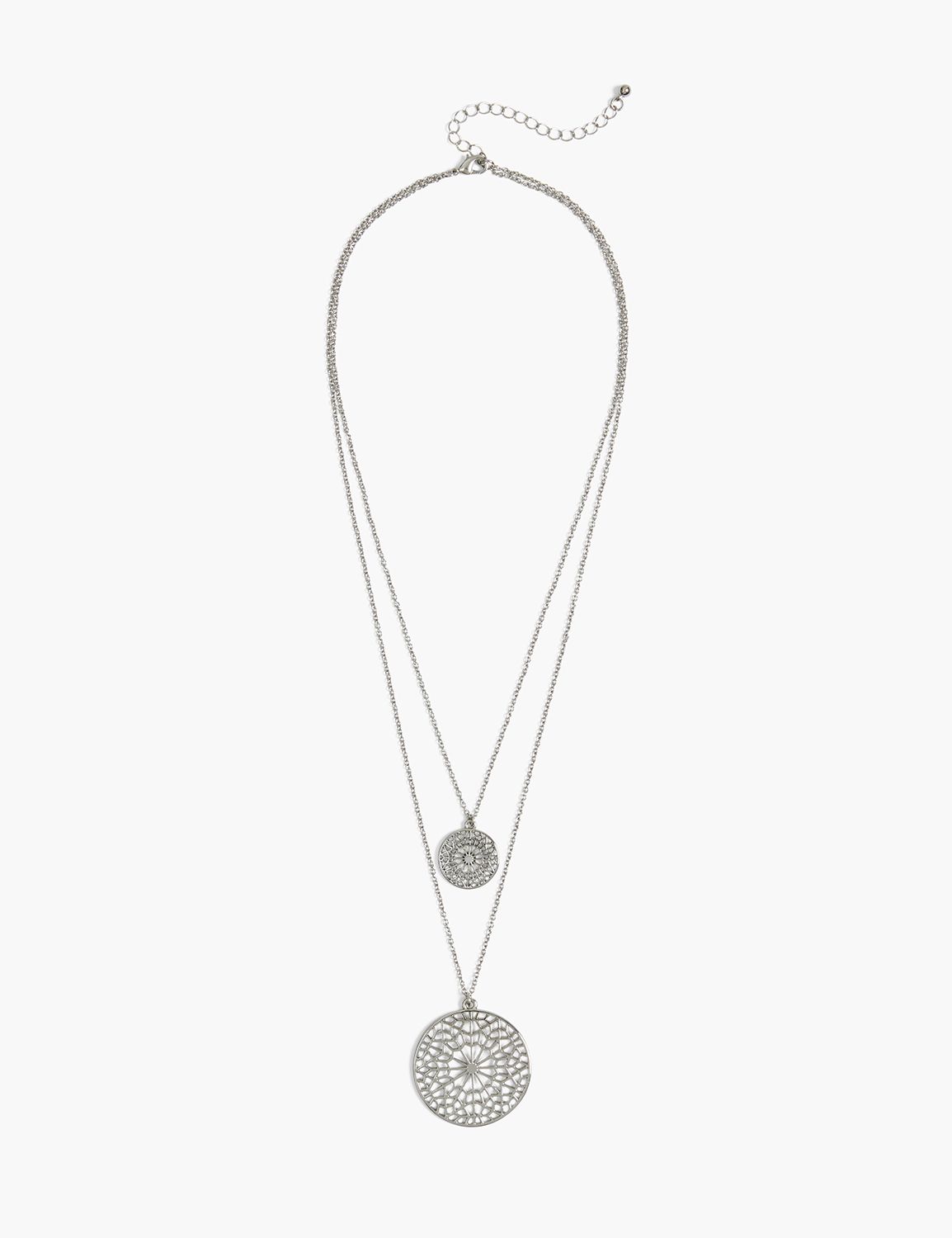 Coin Drop Multi Row Pendant Necklac | LaneBryant