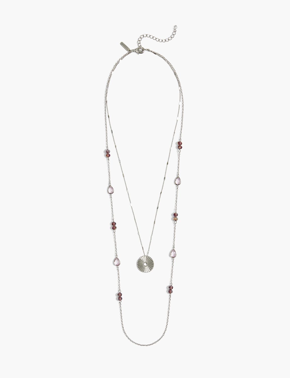 Multi Row Textured Pendant Necklace | LaneBryant