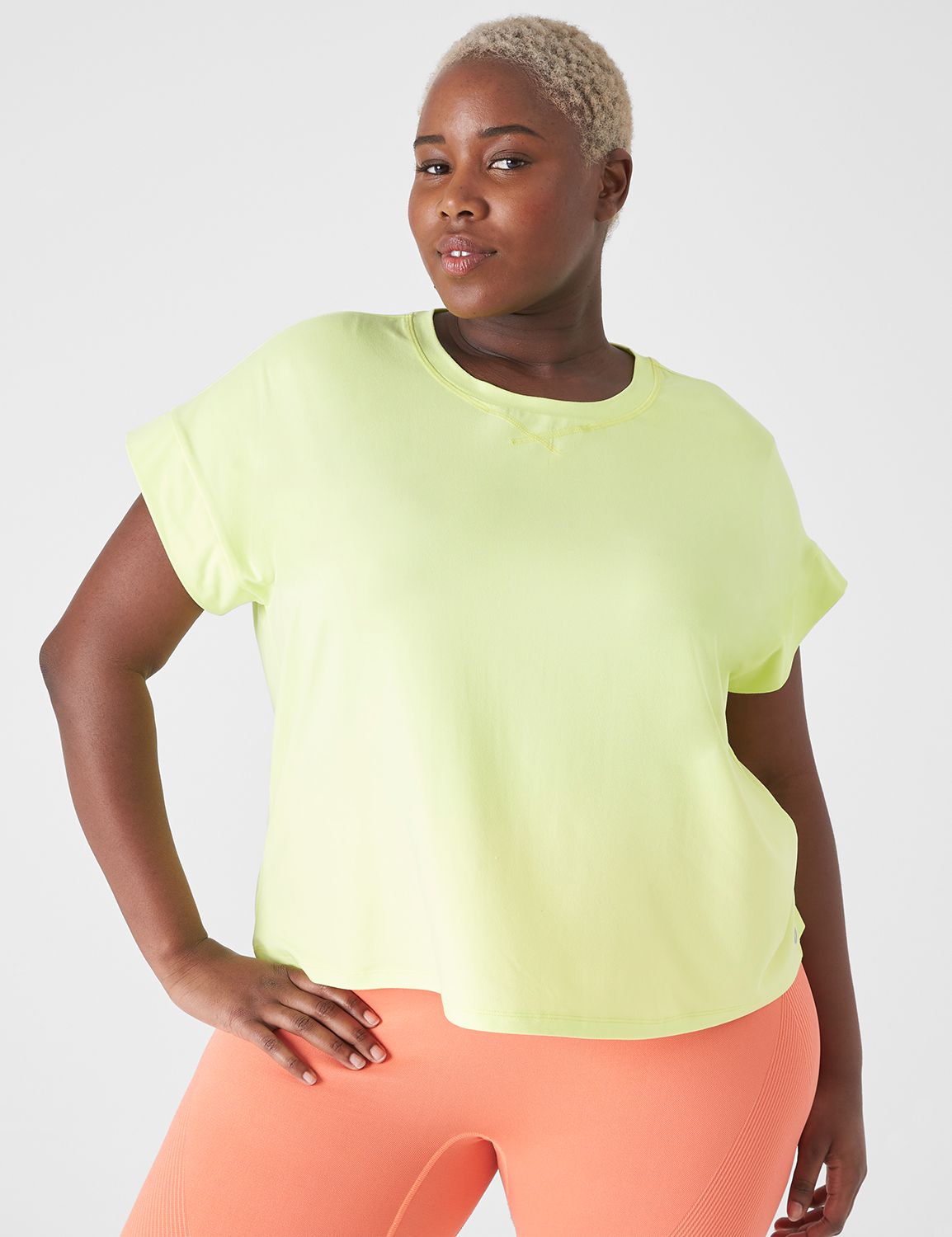 Short Sleeve Crew Neckline Recycled | LaneBryant