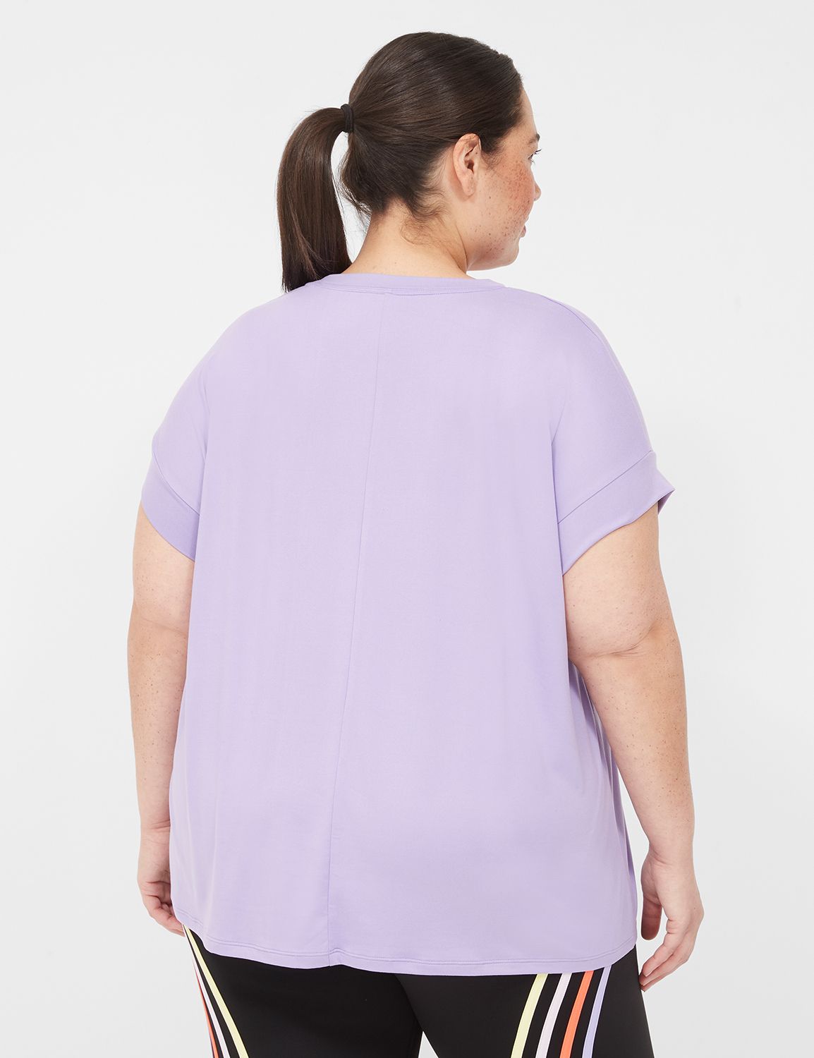 Short Sleeve Crew Neckline Recycled | LaneBryant