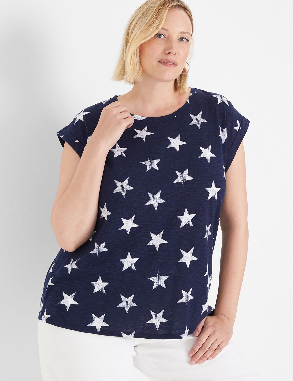 Classic Dolman Cap Sleeve Crew Neck | LaneBryant