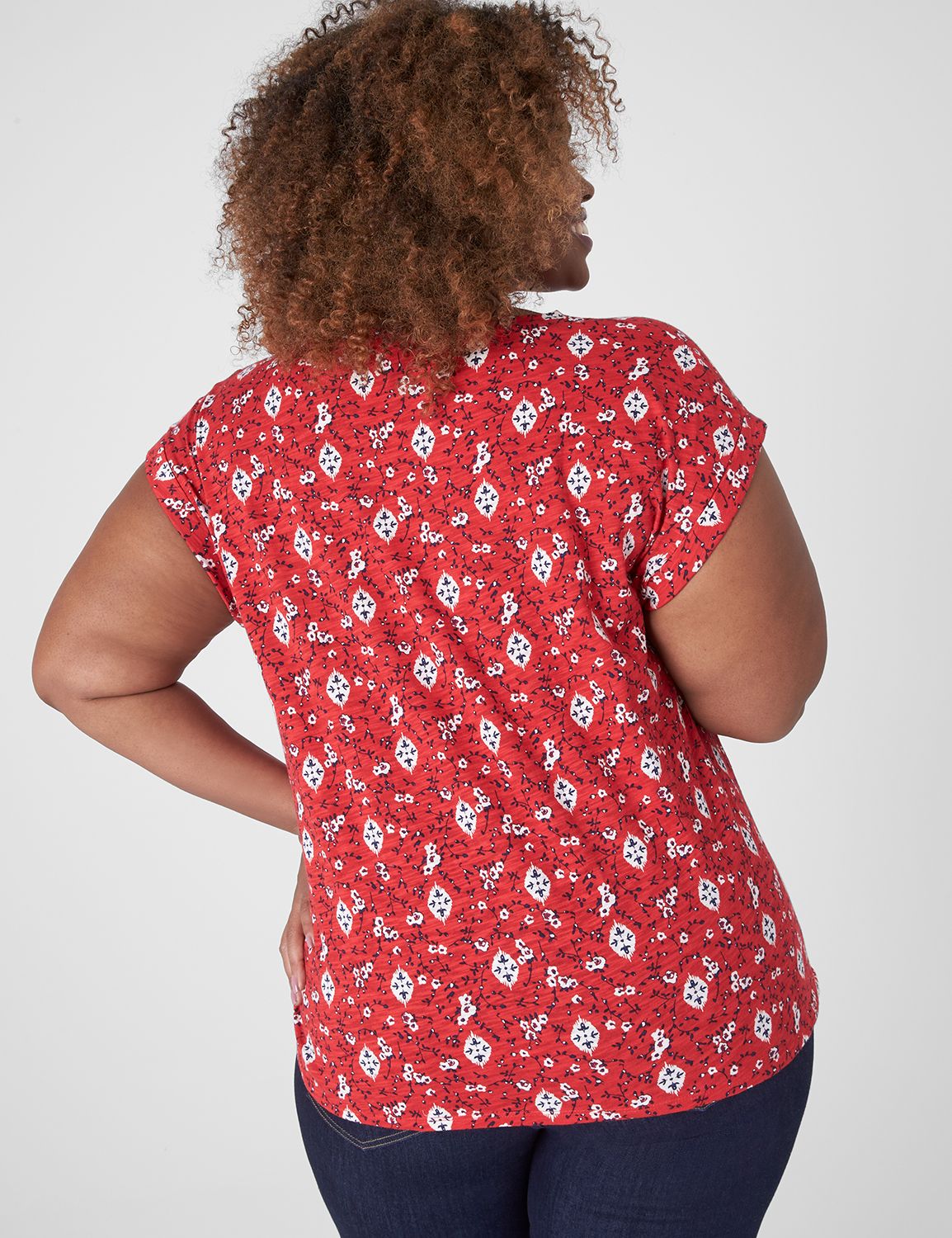 Classic Dolman Cap Sleeve Crew Neck | LaneBryant