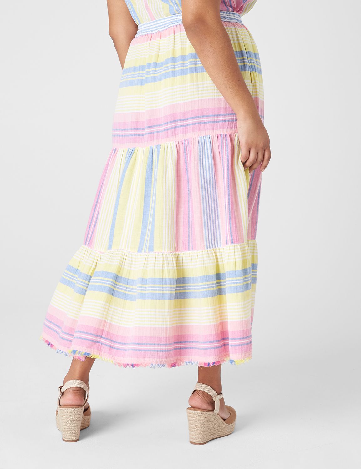 Gauze Tiered Maxi Skirt