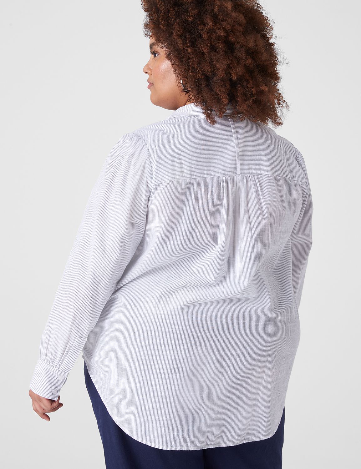 Classic Long Sleeve Button Pop Over | LaneBryant