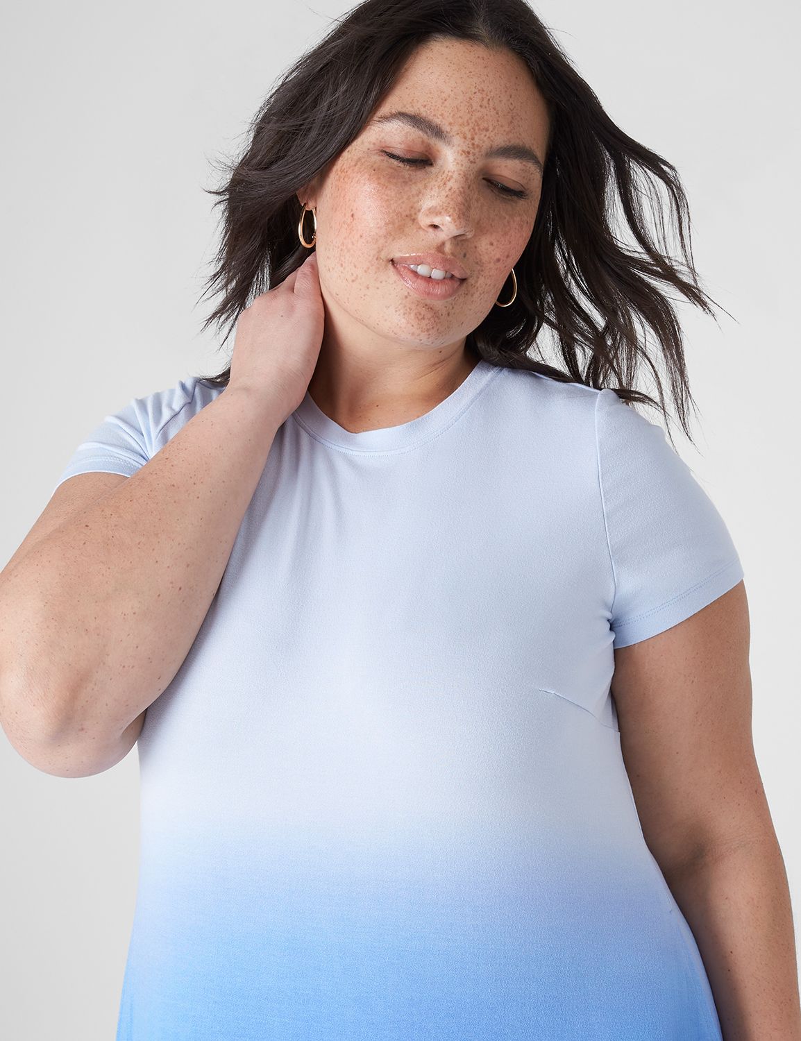 Short Sleeve Side Slits Sheath Maxi | LaneBryant