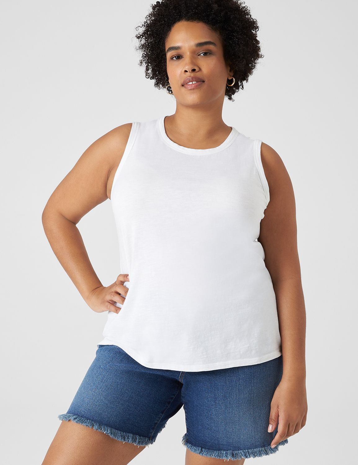 Relaxed Crew Neck Tank 1134223 | LaneBryant
