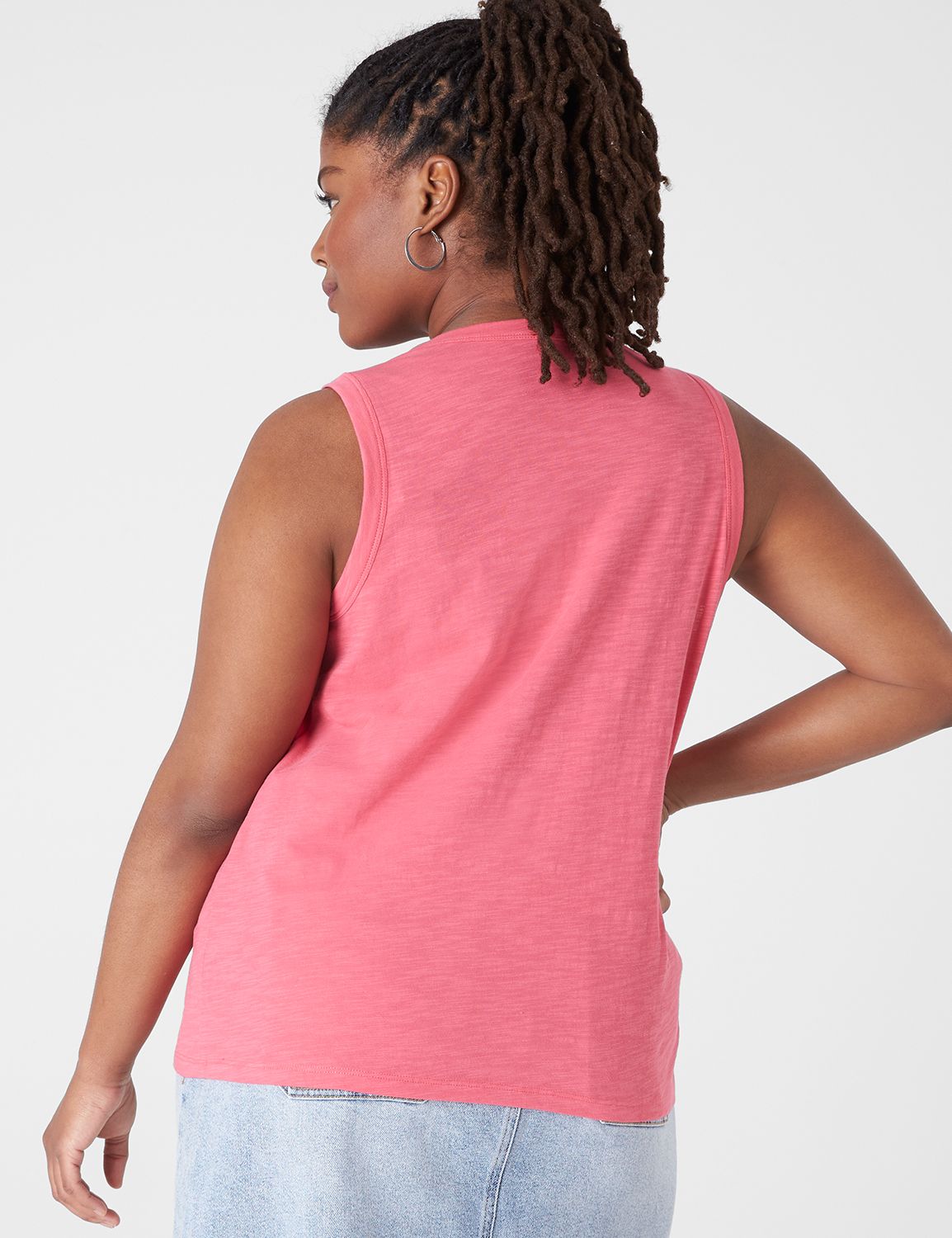 Relaxed Crew Neck Tank 150 GSM 1136 | LaneBryant