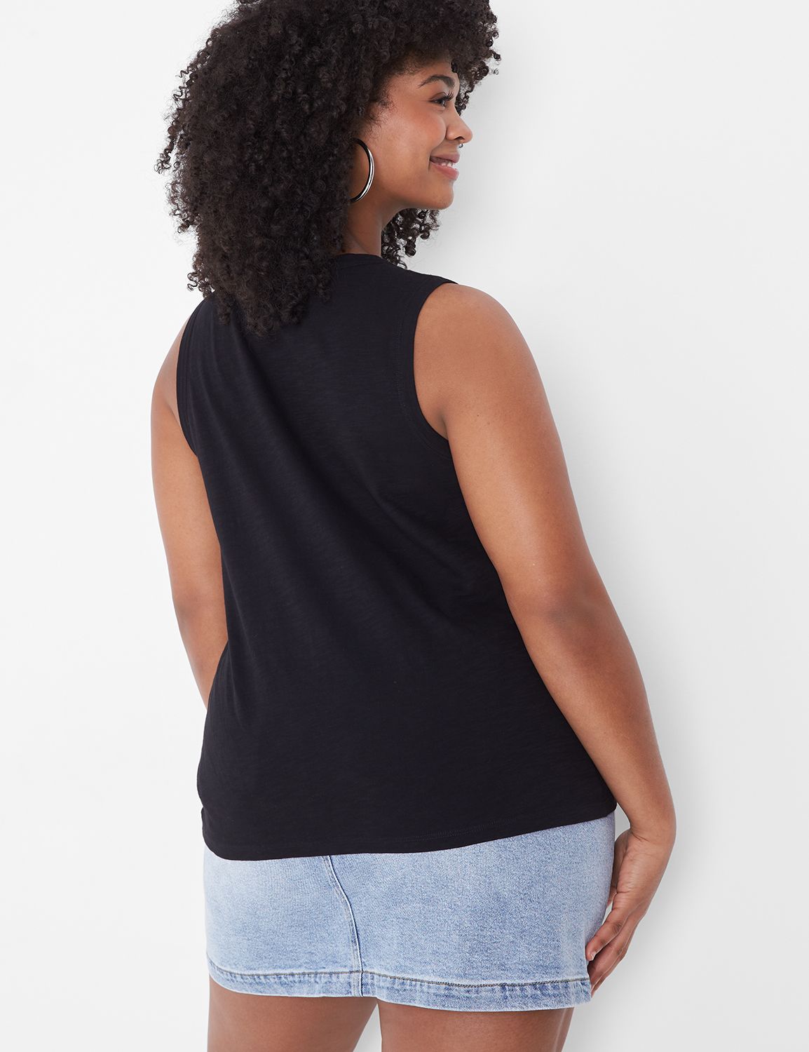Relaxed Crew Neck Tank 150 GSM 1136 | LaneBryant