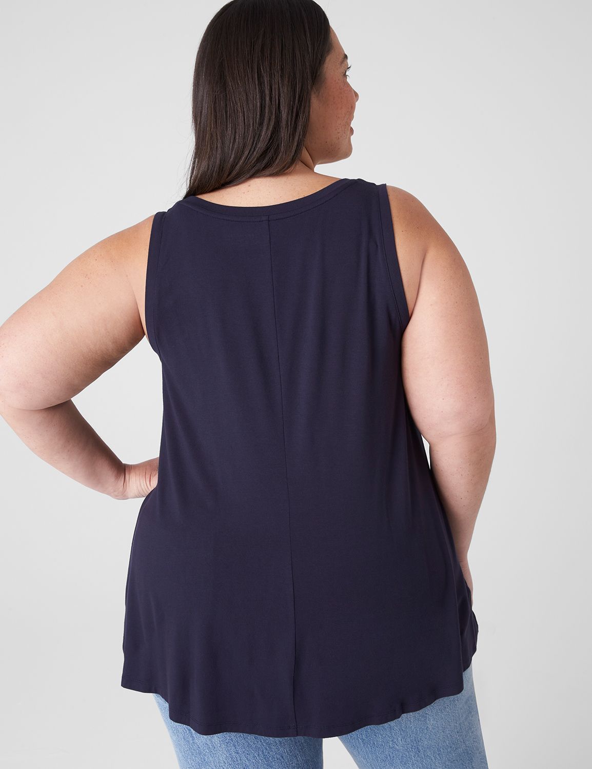 Sleeveless V Neck Swing Tank UPDATE | LaneBryant
