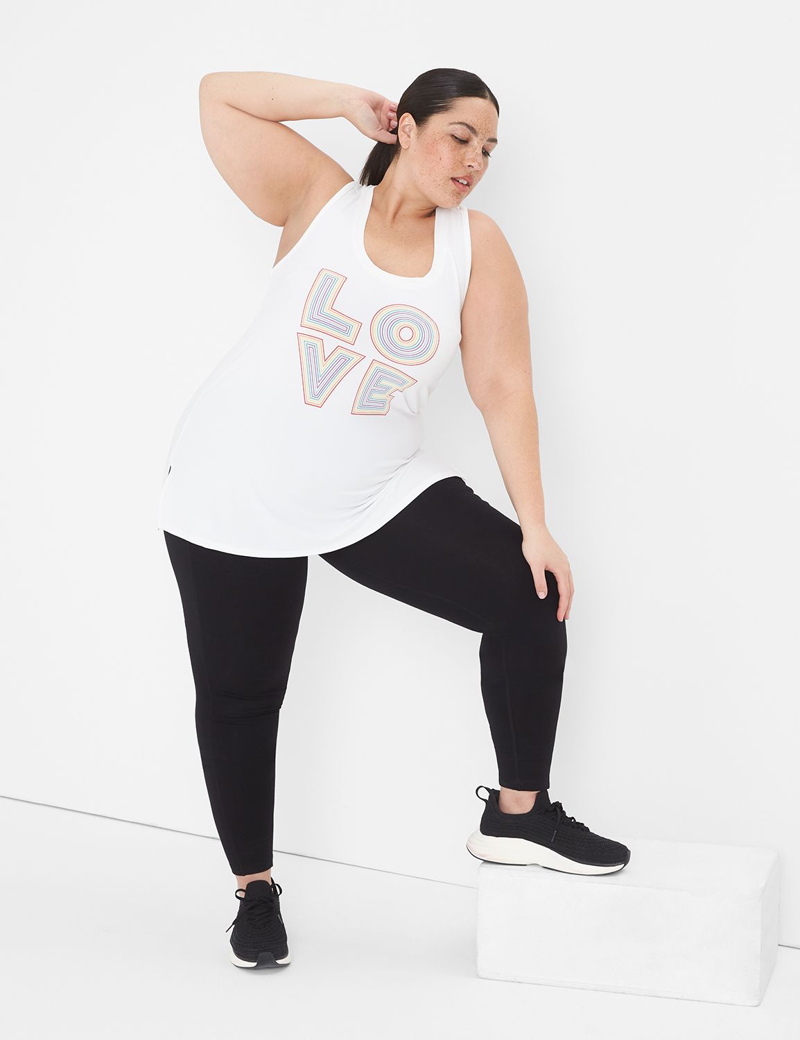 LIVI Sleeveless Scoop Neckline Race | LaneBryant