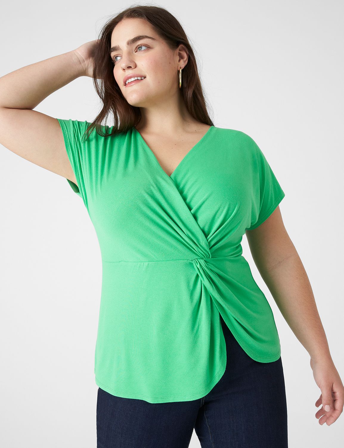V-Neck Side-Twist Top | LaneBryant