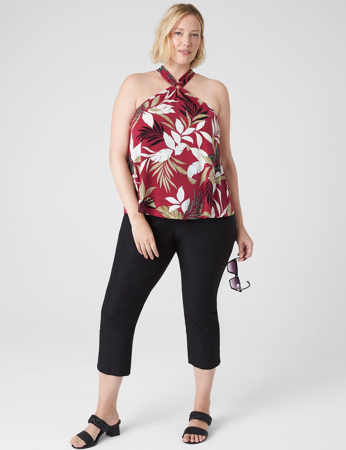 Swing Sleeveless O-Ring Halter Top | LaneBryant