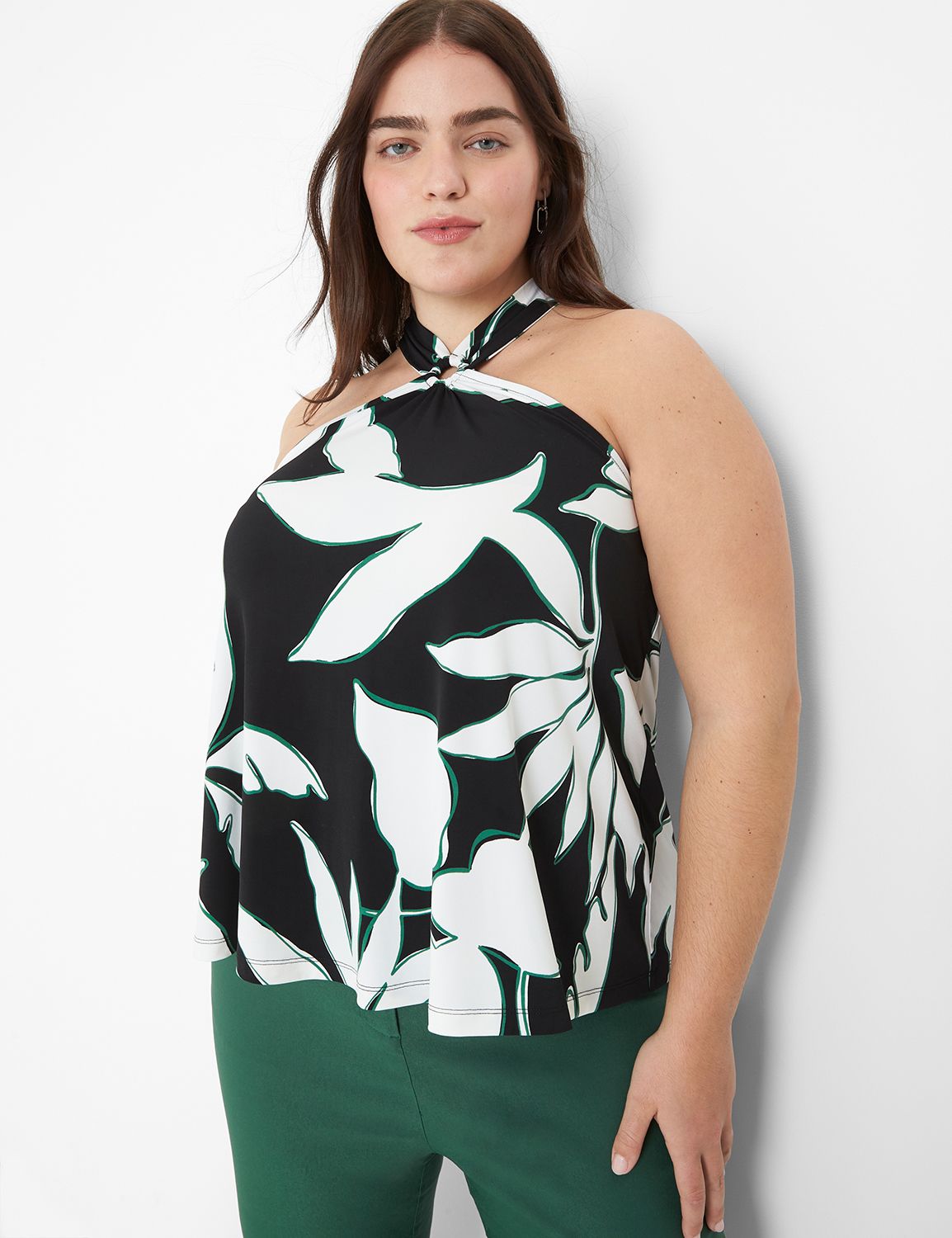 Swing Sleeveless O-Ring Halter Top | LaneBryant