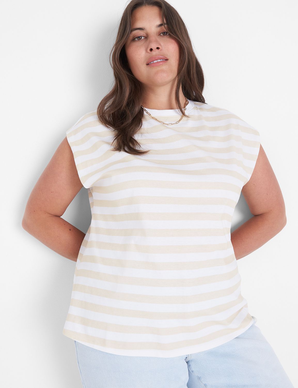 Classic Dolman Cap Sleeve Crew Neck | LaneBryant
