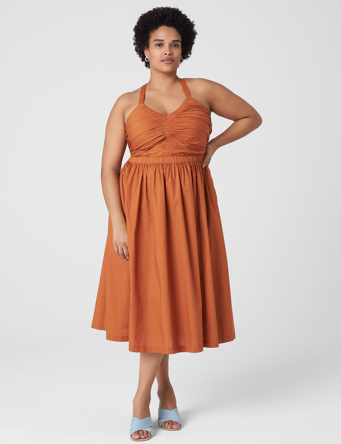 Sleeveless Gathered Neckline Gather | LaneBryant