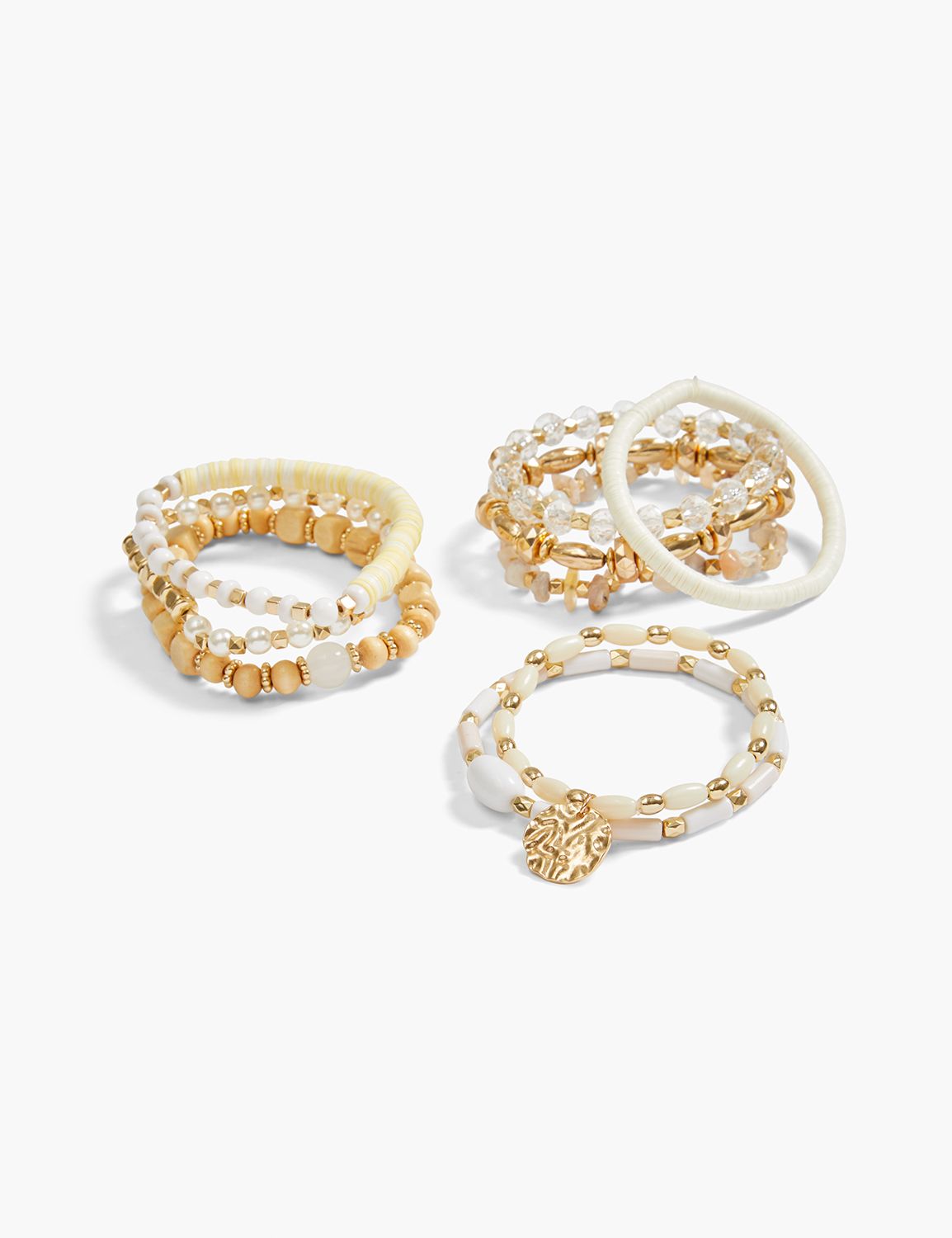 Beaded Stretch Bracelets 9 Pack | LaneBryant