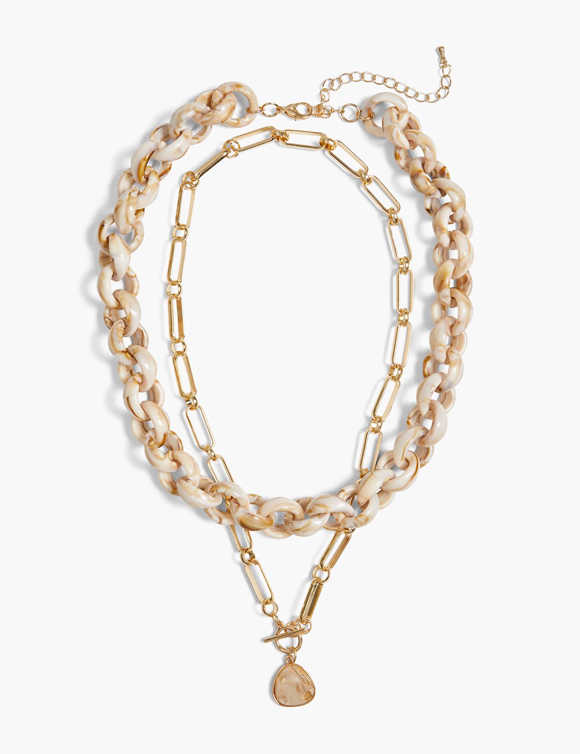 Natural Resin Short Pendant Multi-p | LaneBryant