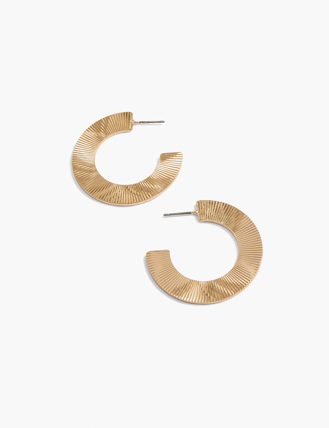 Textured Hoop Earrings | LaneBryant