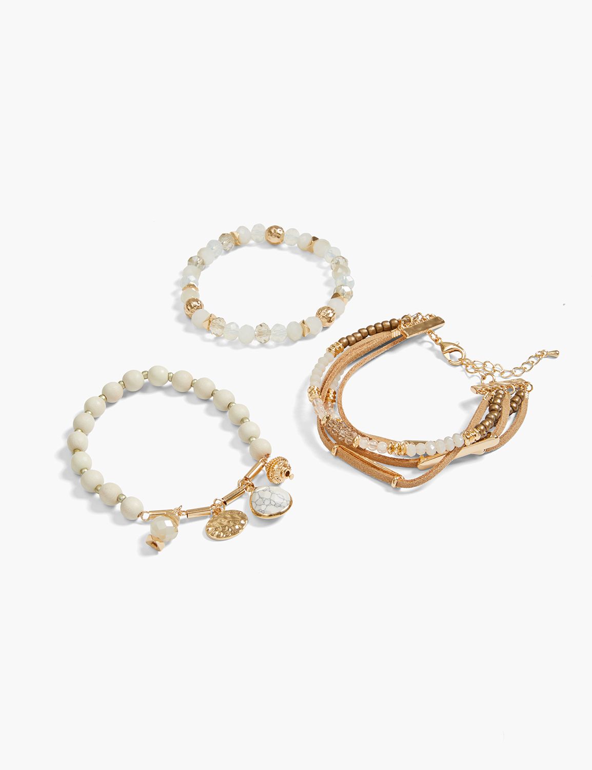 Beaded Multi-layer Bracelet 3 Pack | LaneBryant
