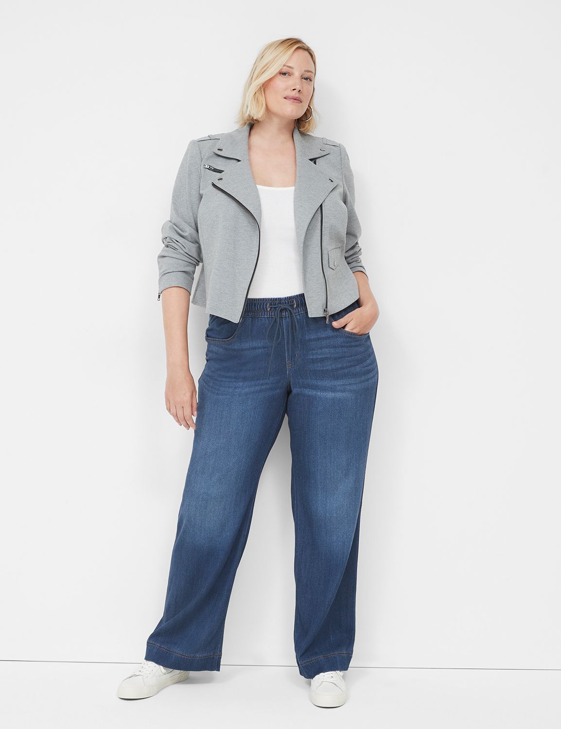 PULL ON MID RISE WIDE LEG - FLUID 1 | LaneBryant