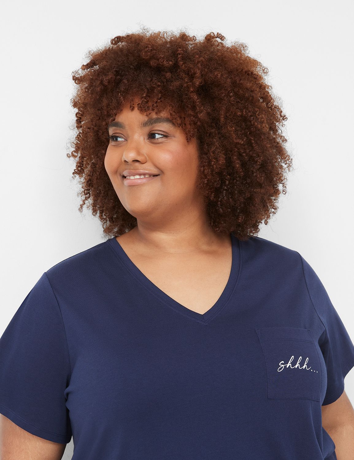 CVC Pocket Tee Tapered Leg PJ Set 1 | LaneBryant