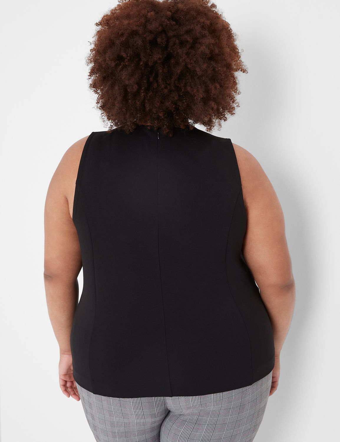 Classic Sleeveless Crew Neck Ponte | LaneBryant