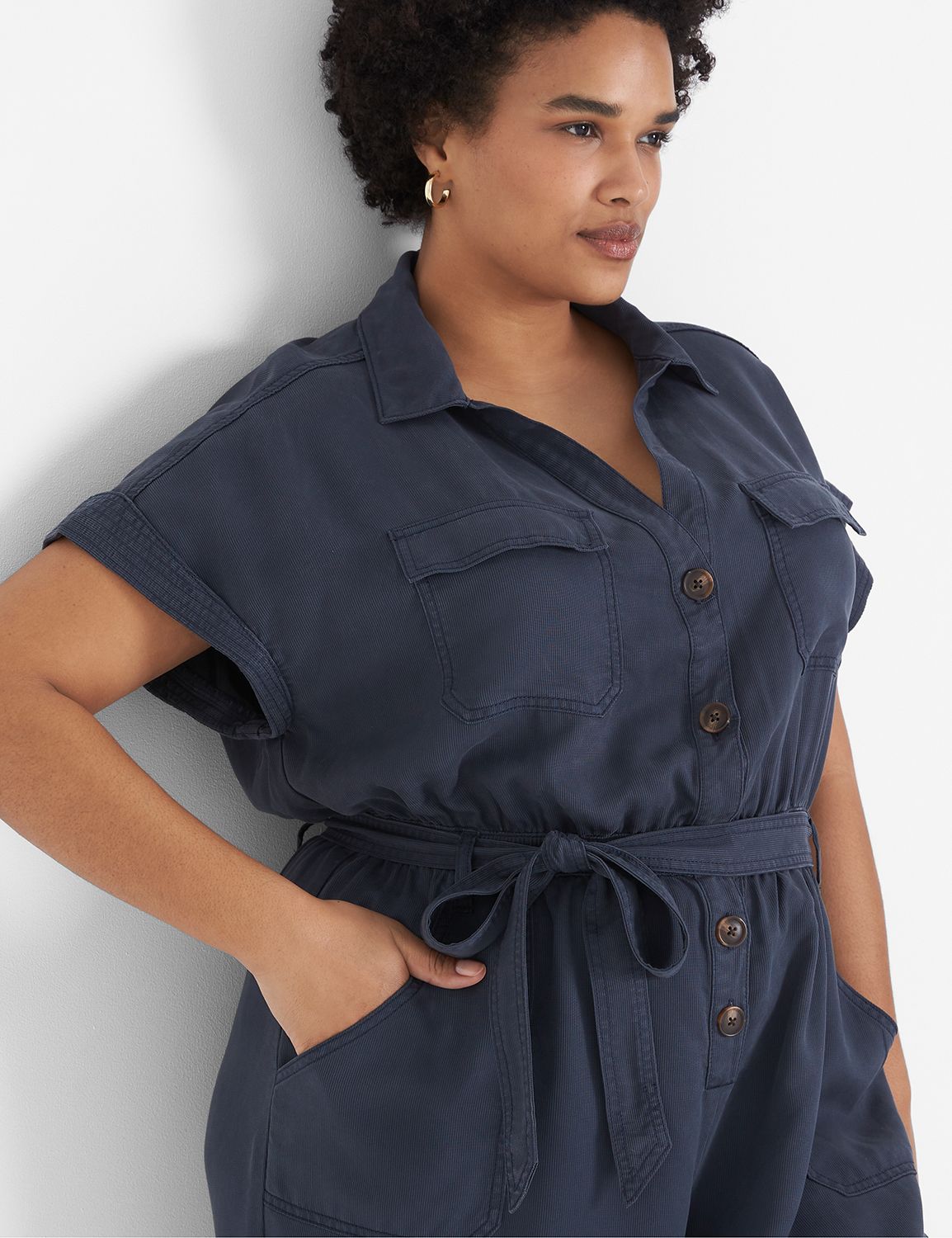 Cap Dolman Sleeve Y Neck Utility Co | LaneBryant