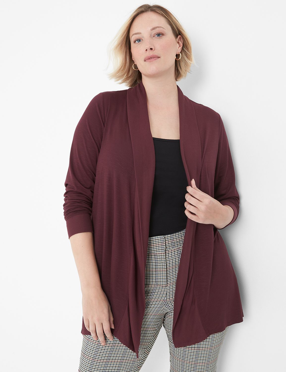 Classic Long Sleeve Double Face Rib Lanebryant