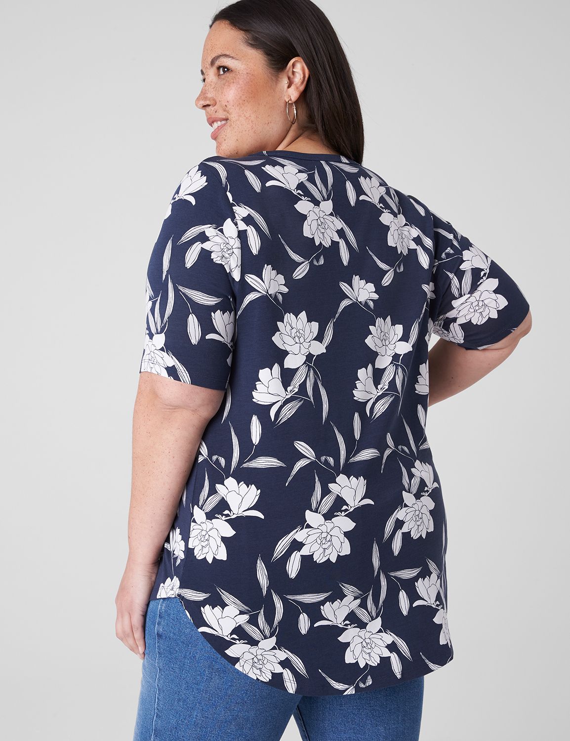 Classic Modest Sleeve Boat Neck Sid | LaneBryant