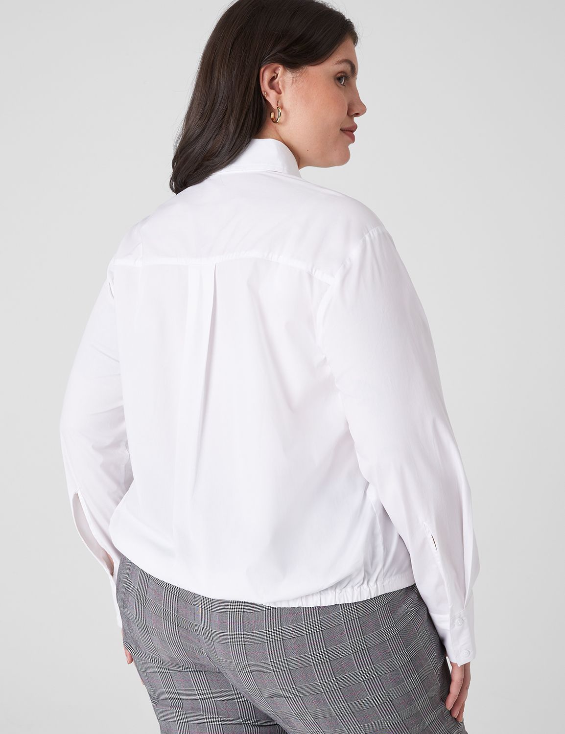 Relaxed Long-Sleeve Tie Button-Down | LaneBryant